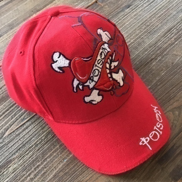 Poison | Accessories | Poison Hat Red Embroidered Size Circumference ...